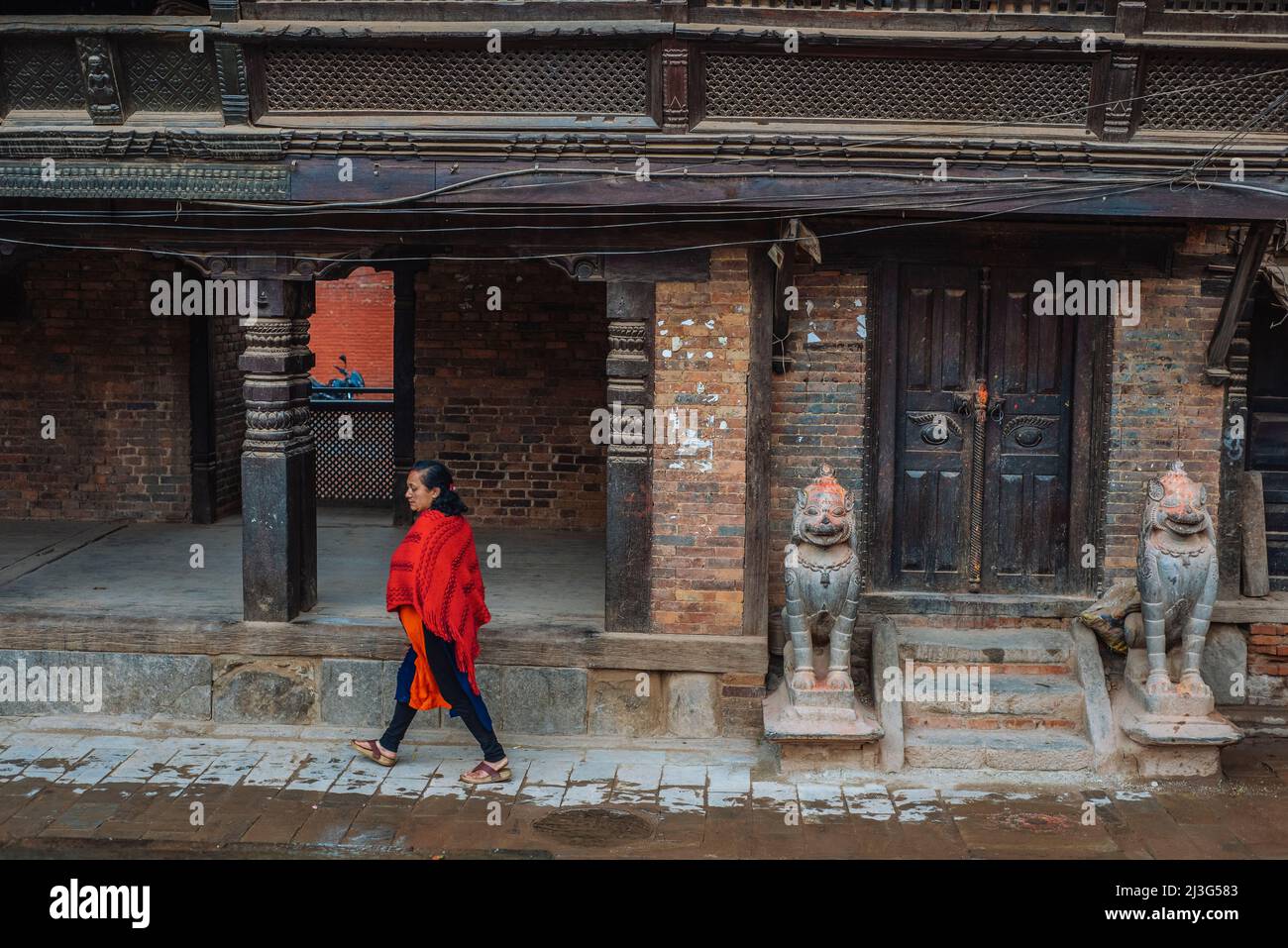 Daily Life In Bhaktapur, Nepal Stock Photo - Alamy