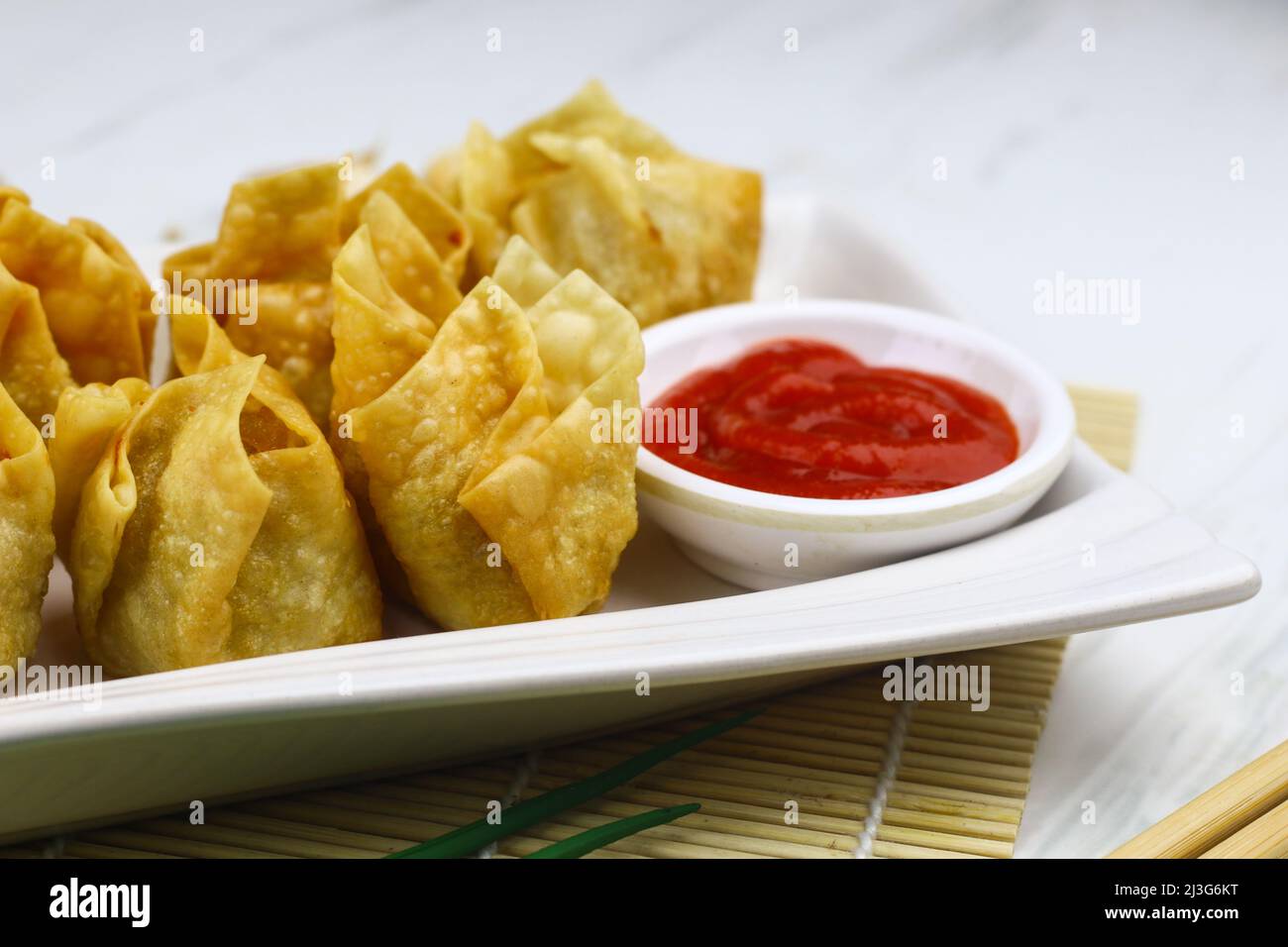 Siomay Goreng or Fried dumpling, Indonesian popular street food, made ...