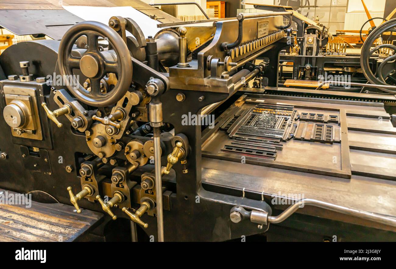 Planeta Fixia Rapid Cylinder Press, 1913 Stock Photo - Alamy