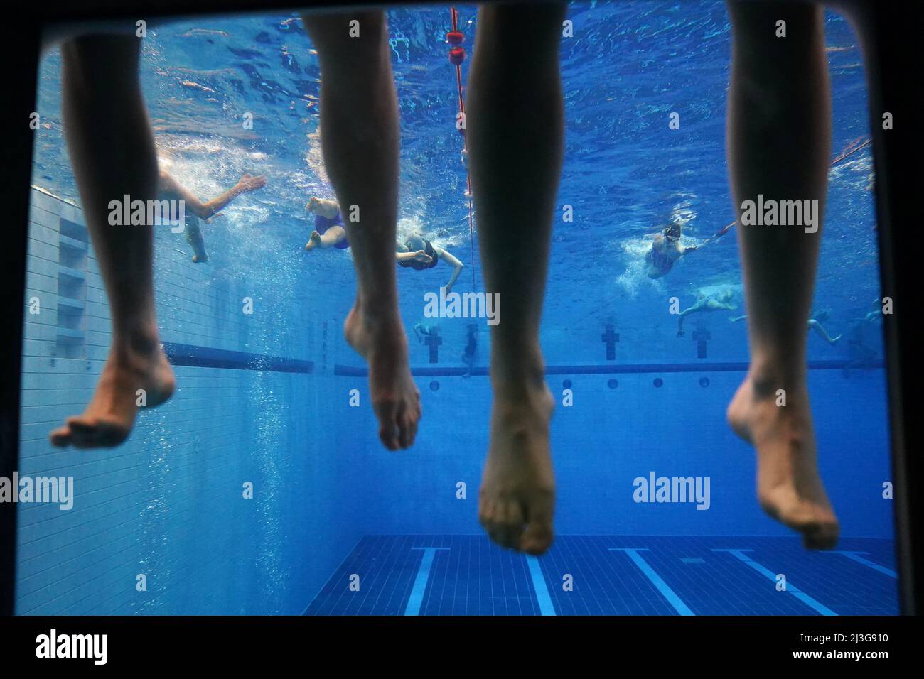 A general view of a warm up pool during day four of the 2022 British ...