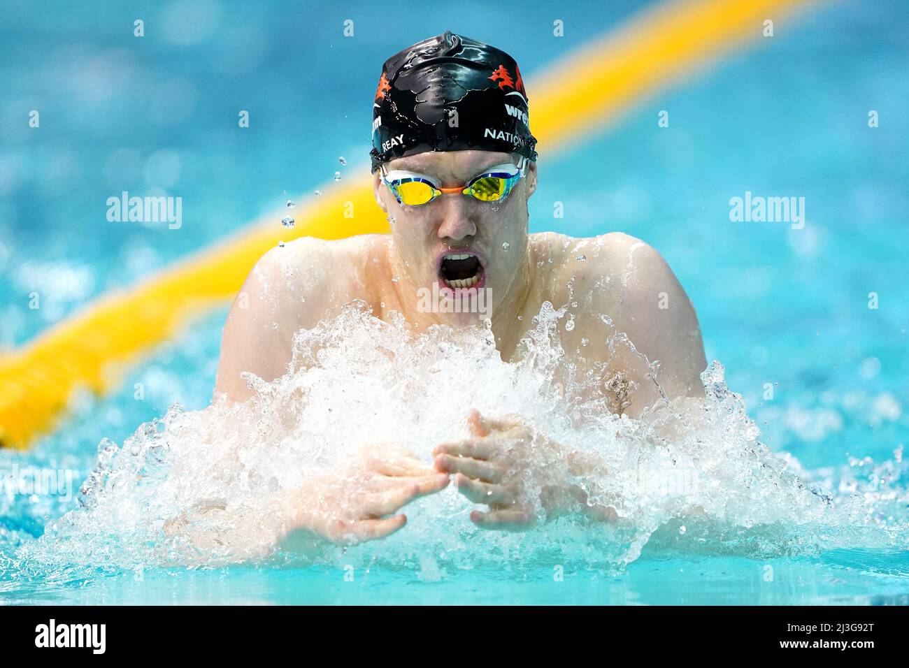 Wrexham's Andrew Reay in action during the Men's Open 200m Breaststroke ...