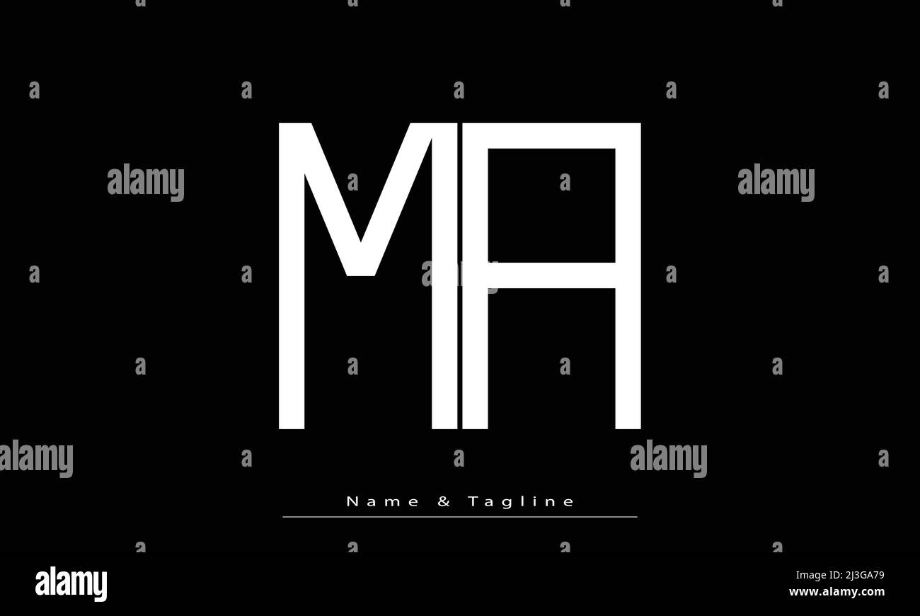 Alphabet letters Initials Monogram logo MA , AM Stock Vector Image ...