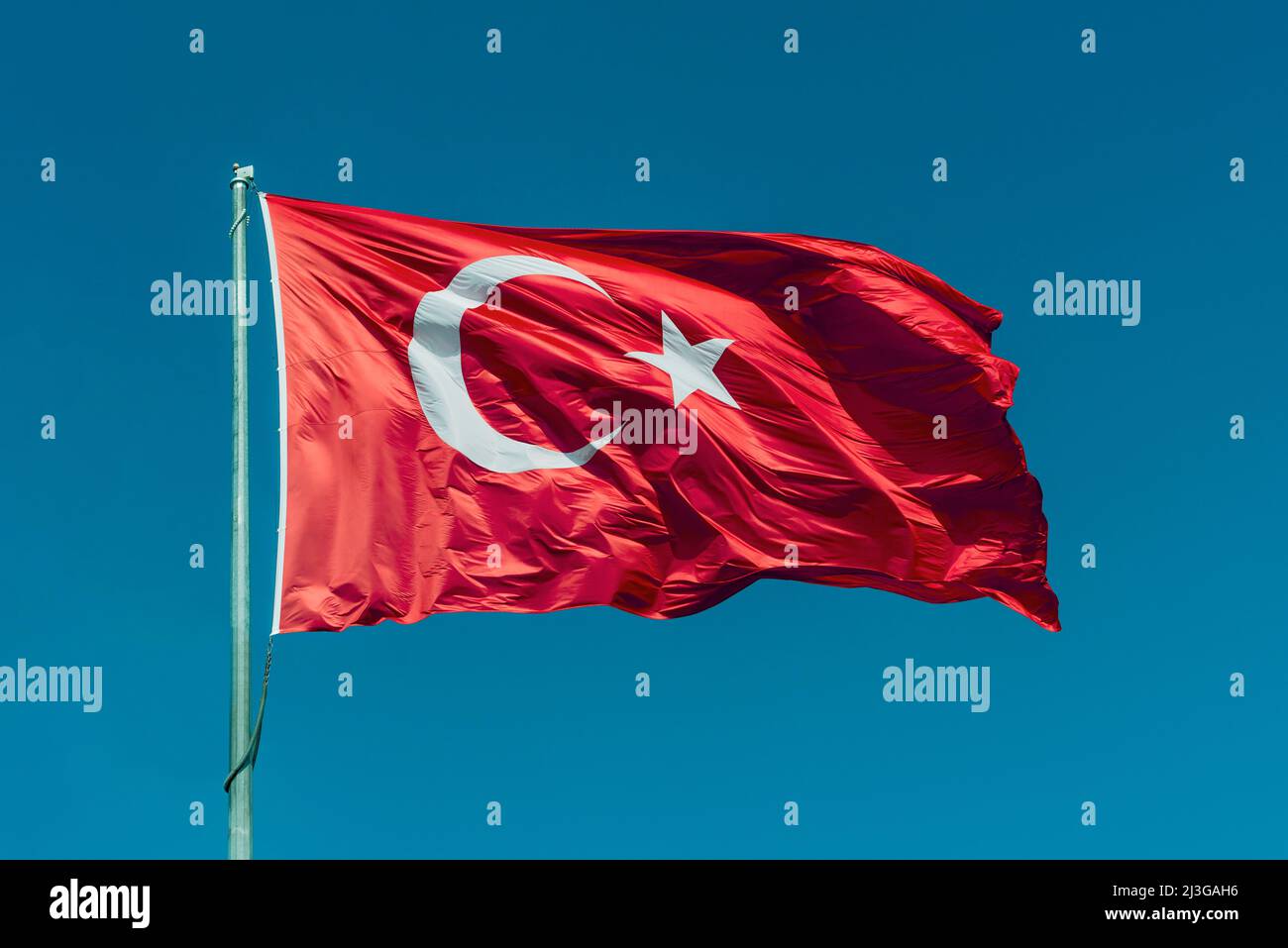 Flag of Turkey. National flag consisting of a red field (background ...