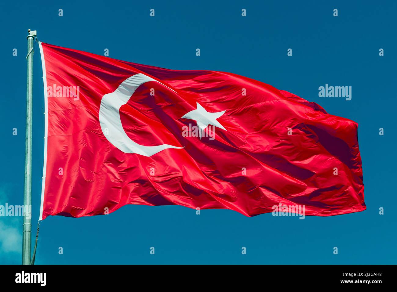 Flag of Turkey. National flag consisting of a red field (background ...