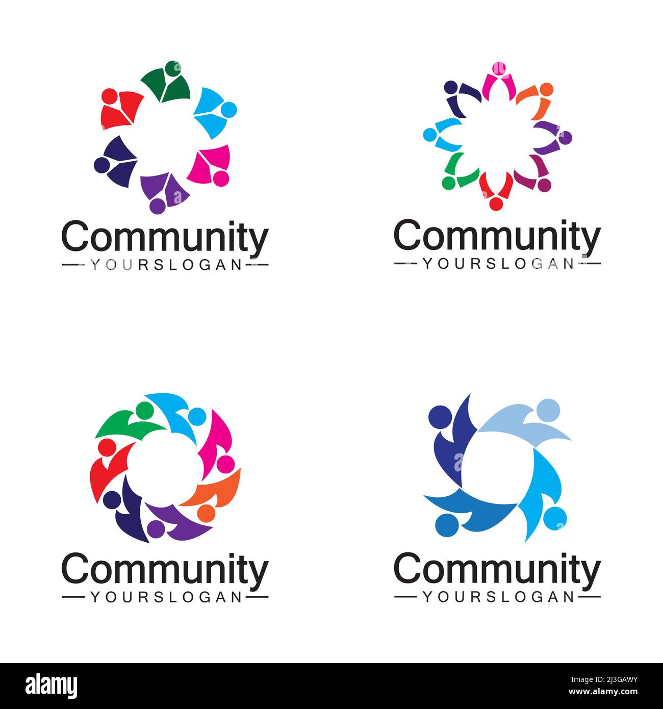 Community Logo Design Template for Teams or Groups.network and social ...