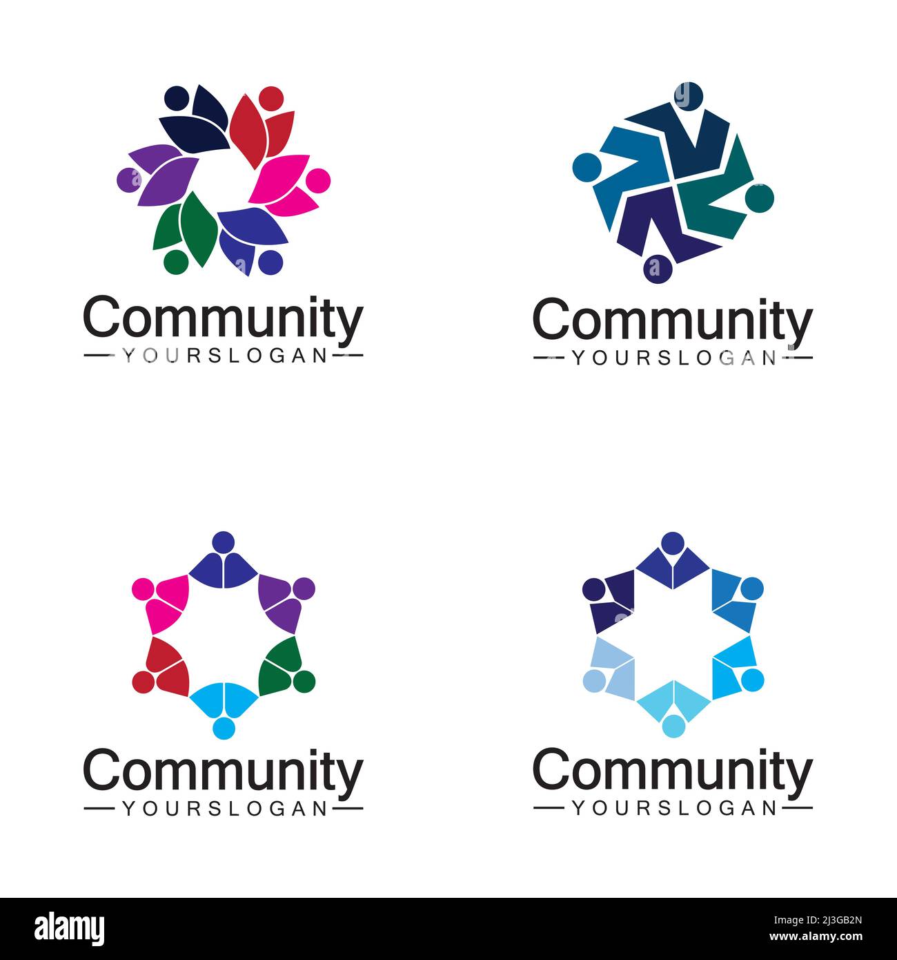 Community Logo Design Template for Teams or Groups.network and social ...
