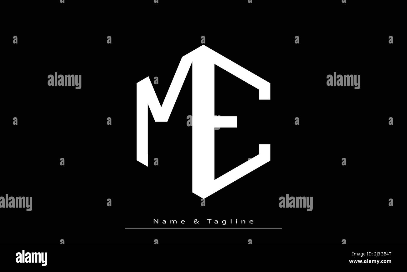 Alphabet letters Initials Monogram logo ME , EM Stock Vector Image ...