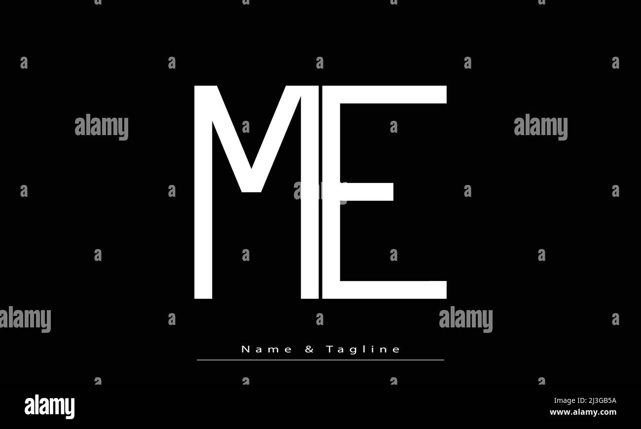 Alphabet letters Initials Monogram logo ME , EM Stock Vector Image ...