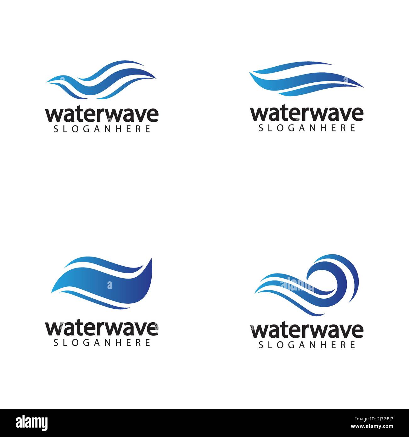 water wave logo design template Stock Vector Image & Art - Alamy