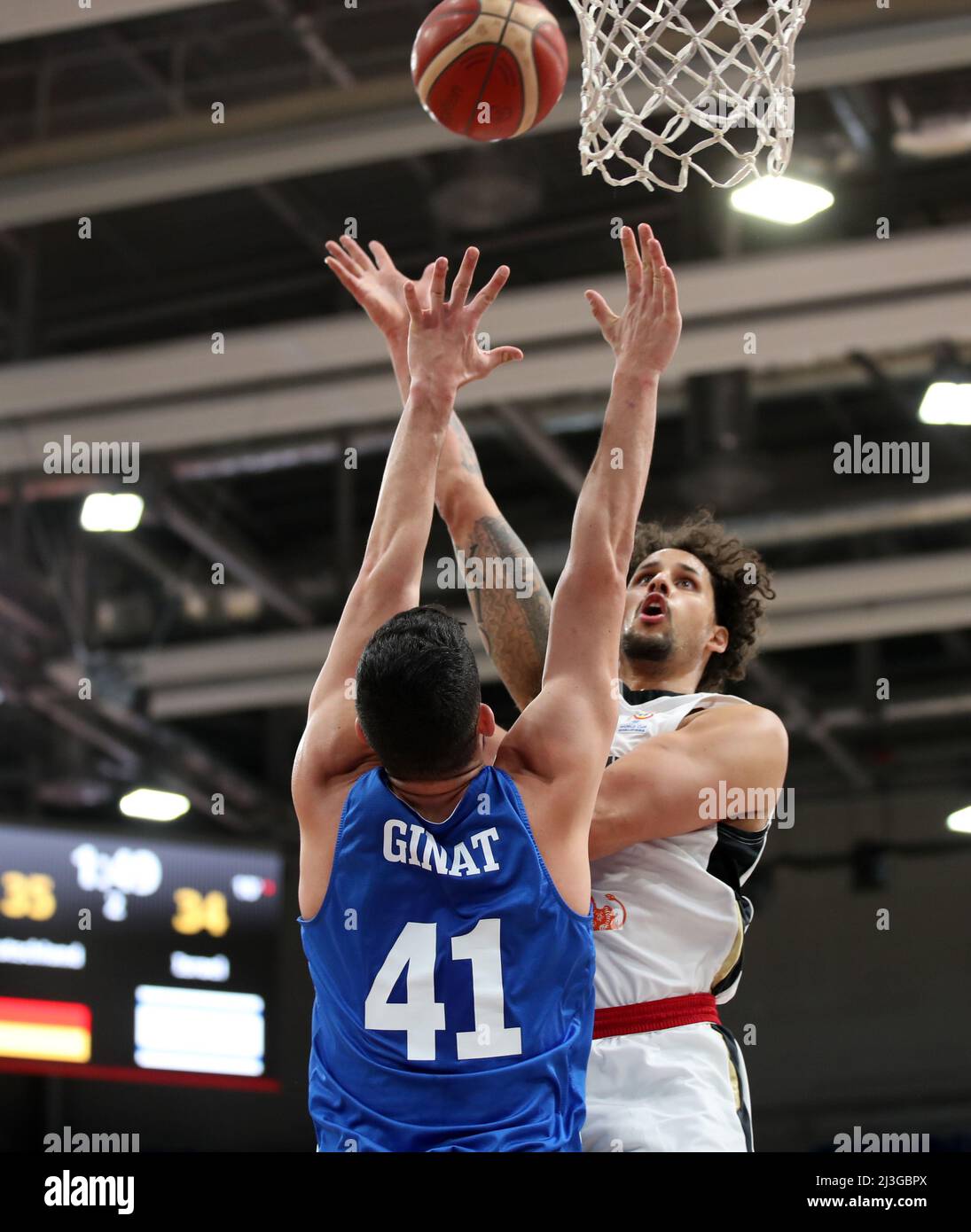 Michael Kessens #9 von Deutschland Germany vs Israel Basketball World ...