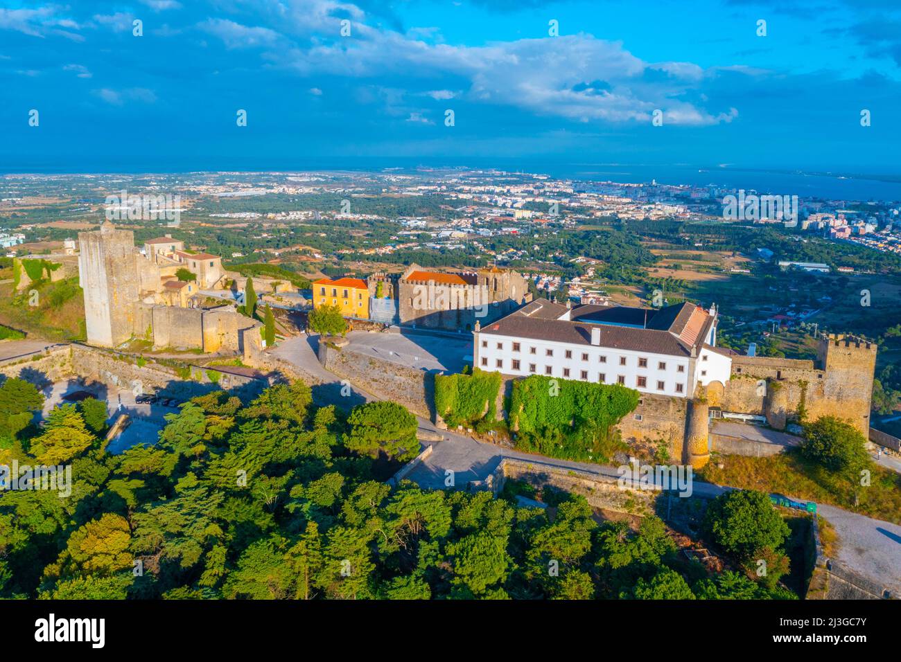 Aerial view of castle in Palmela near Setubal, Portugal Stock Photo - Alamy