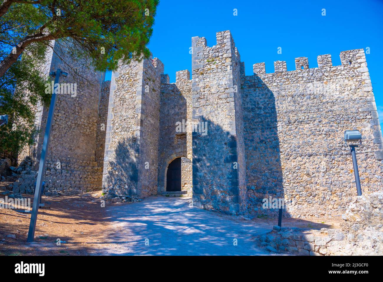View of Sesimbra castle near Setubal, Portugal Stock Photo - Alamy