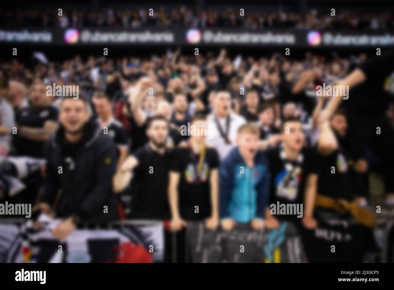 blurred background of supporters at sports event crowd of people in a ...