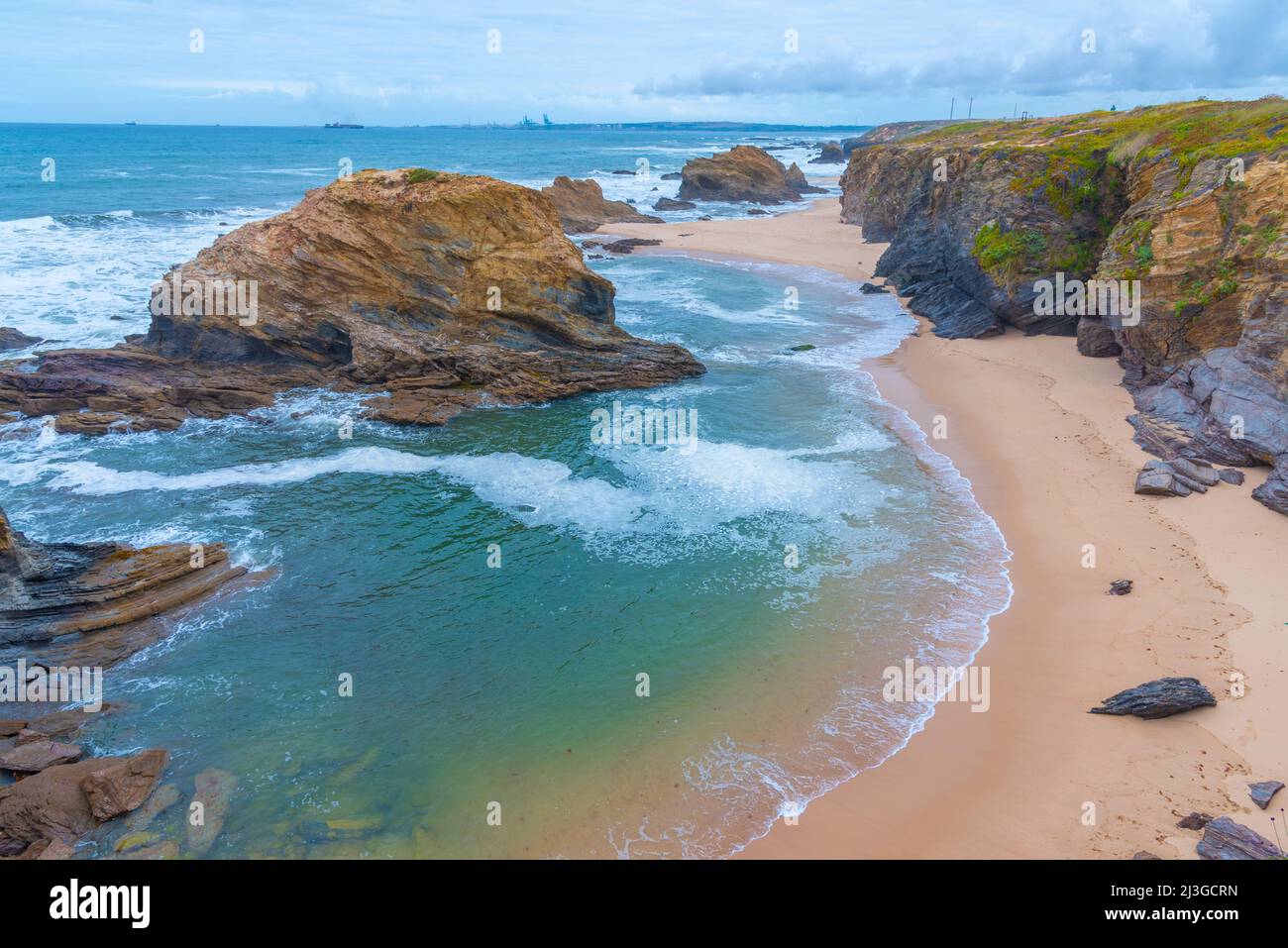 Beach at Porto Covo in Portugal Stock Photo - Alamy