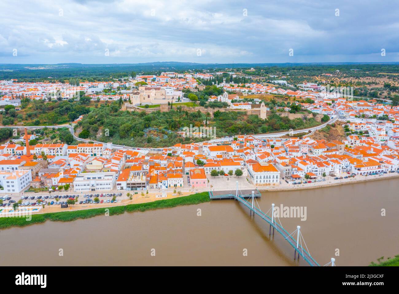 Aerial view of Alcacer do Sal town in Portugal Stock Photo - Alamy