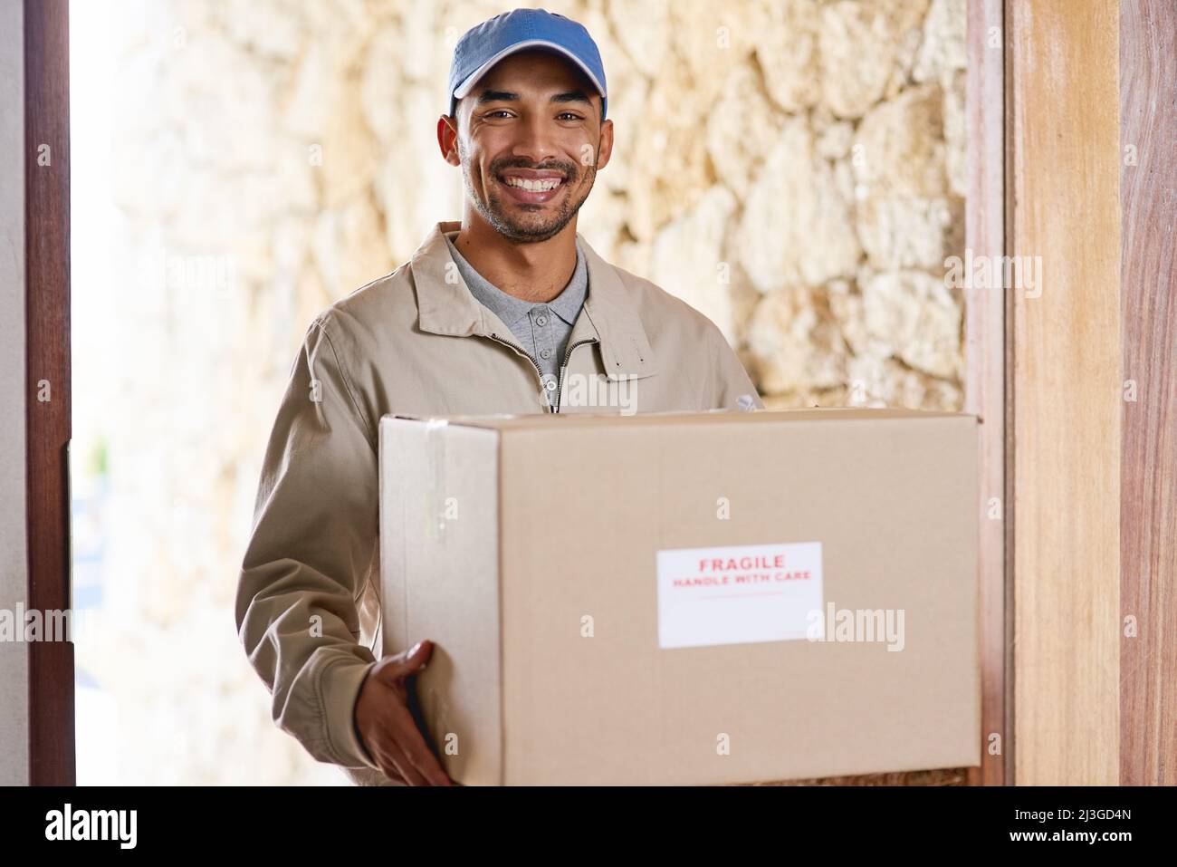 I always deliver on time. Cropped portrait of a handsome young man ...