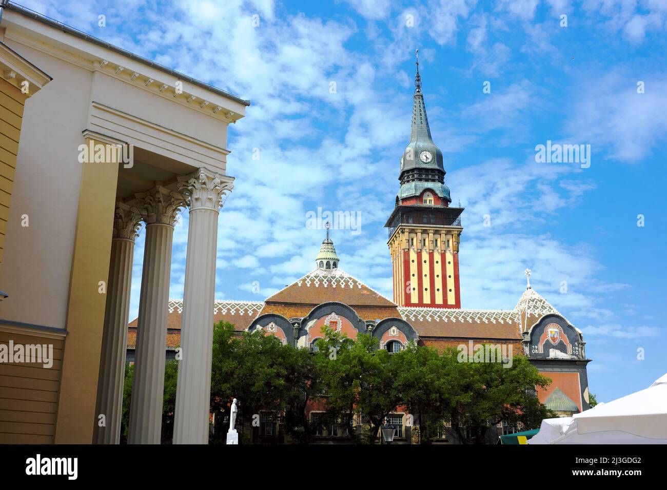 City Hall from the columns of National Theater Stock Photo - Alamy