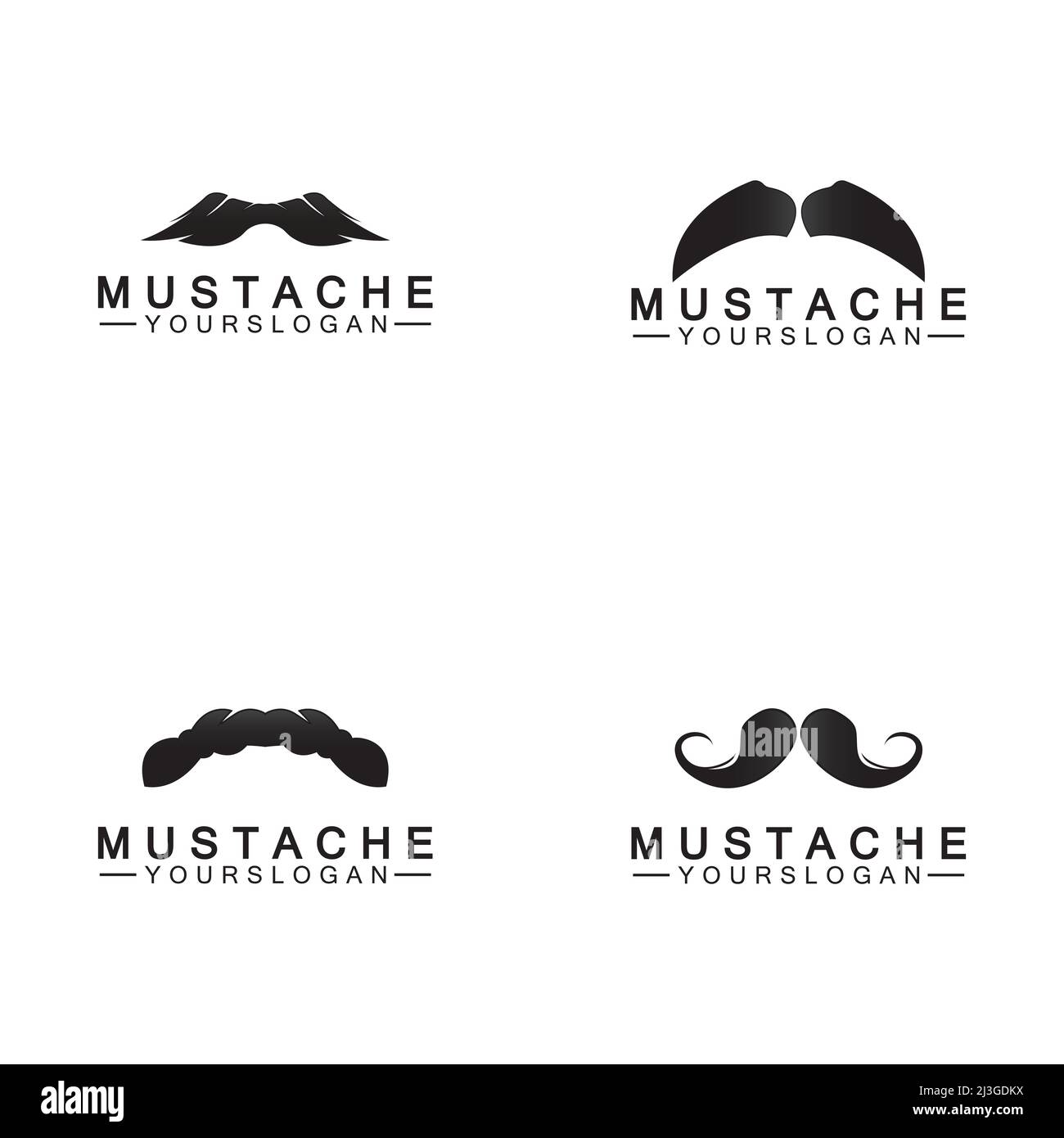 Mustache Vector icon logo design template Stock Vector Image & Art - Alamy