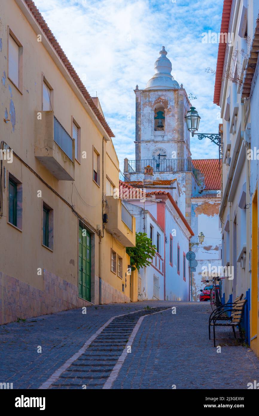 Narrow street in the old part of Portuguese town Lagos Stock Photo - Alamy