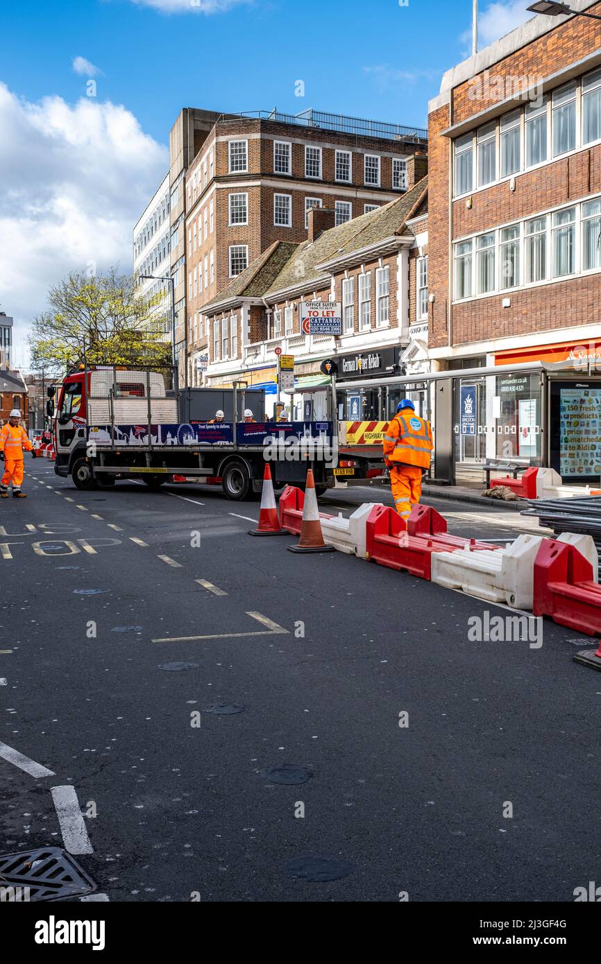High street road works hi-res stock photography and images - Alamy