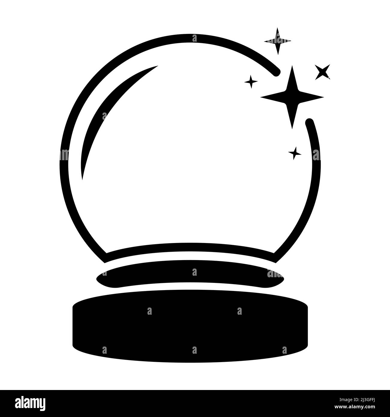 Crystal Magic Ball Icon. Vector illustration isolated on white ...