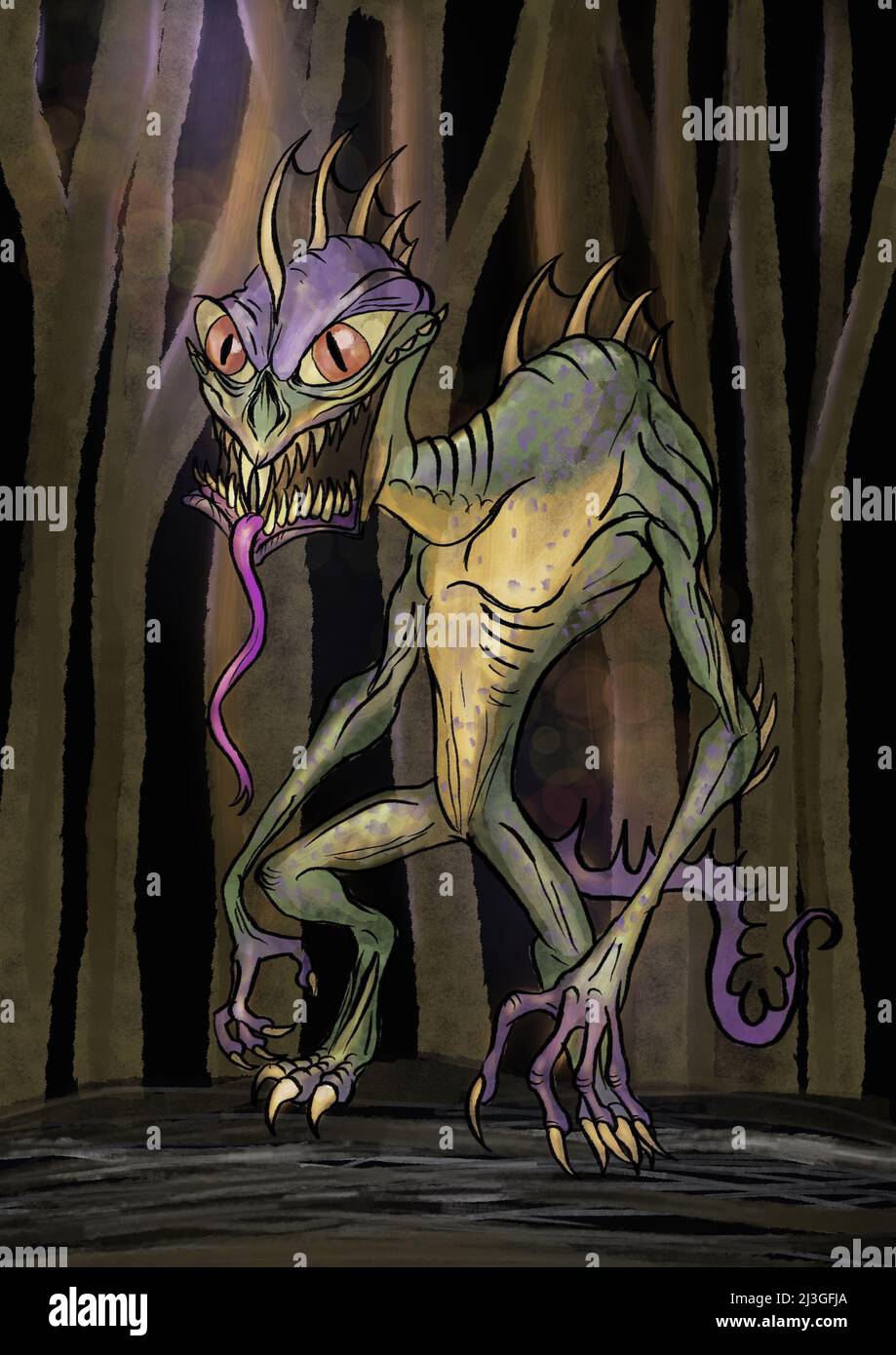 Chupacabra illustration hi-res stock photography and images - Alamy