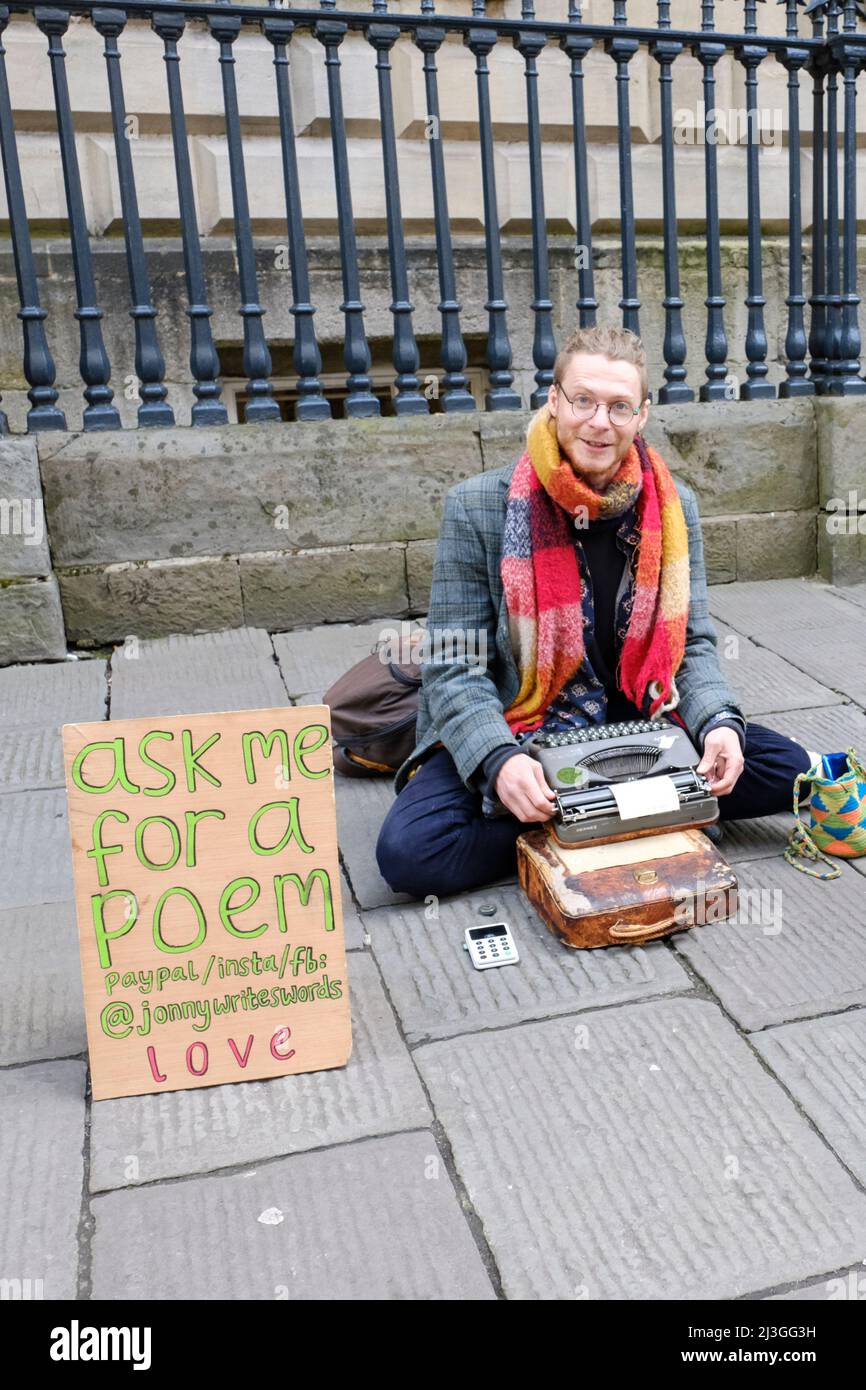 Bristol, UK. 8th Apr, 2022. Jonny Heath is a performance poet, he will ...