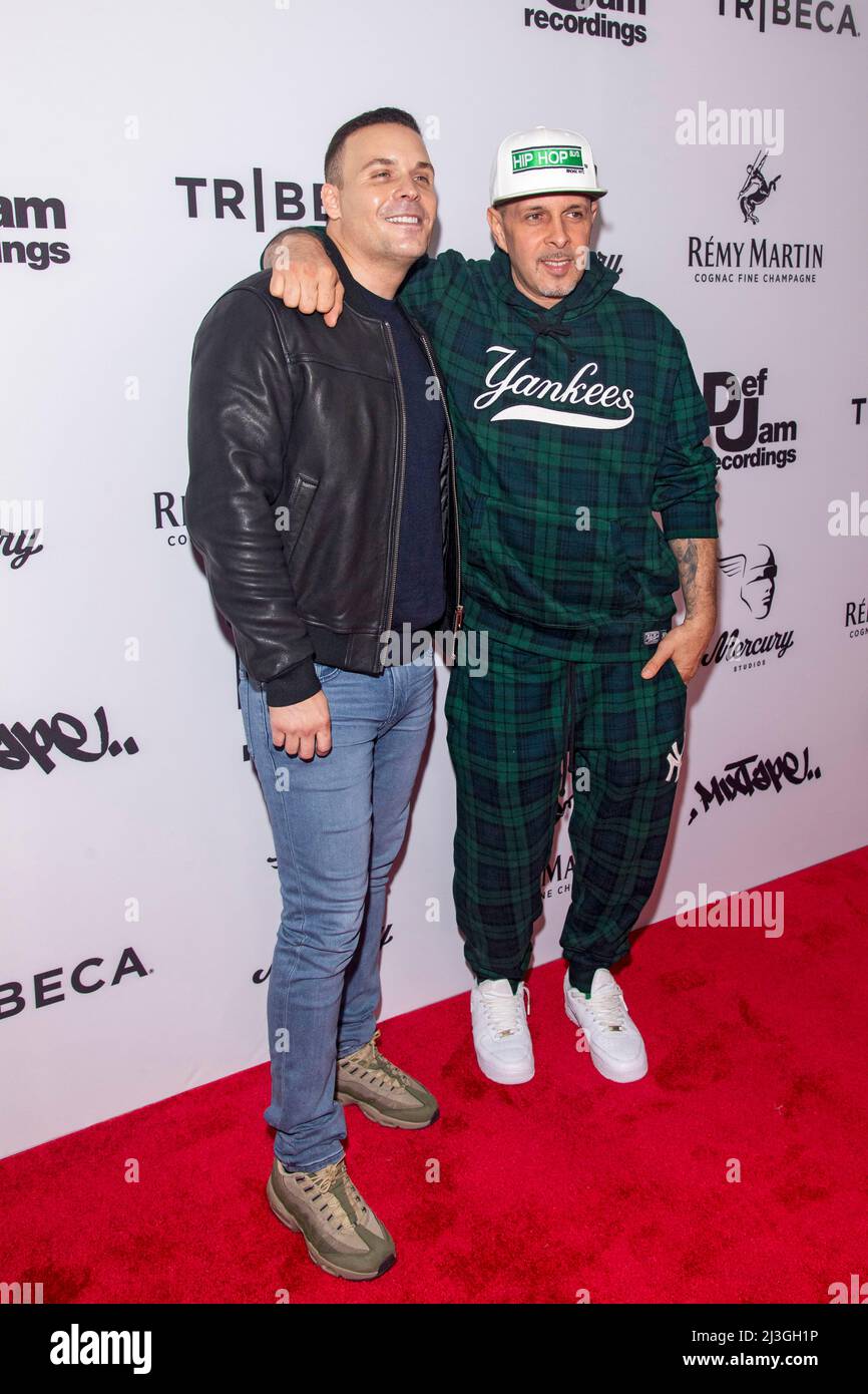 Omar Acosta and Tony Touch attend the world premiere of "Mixtape" at ...