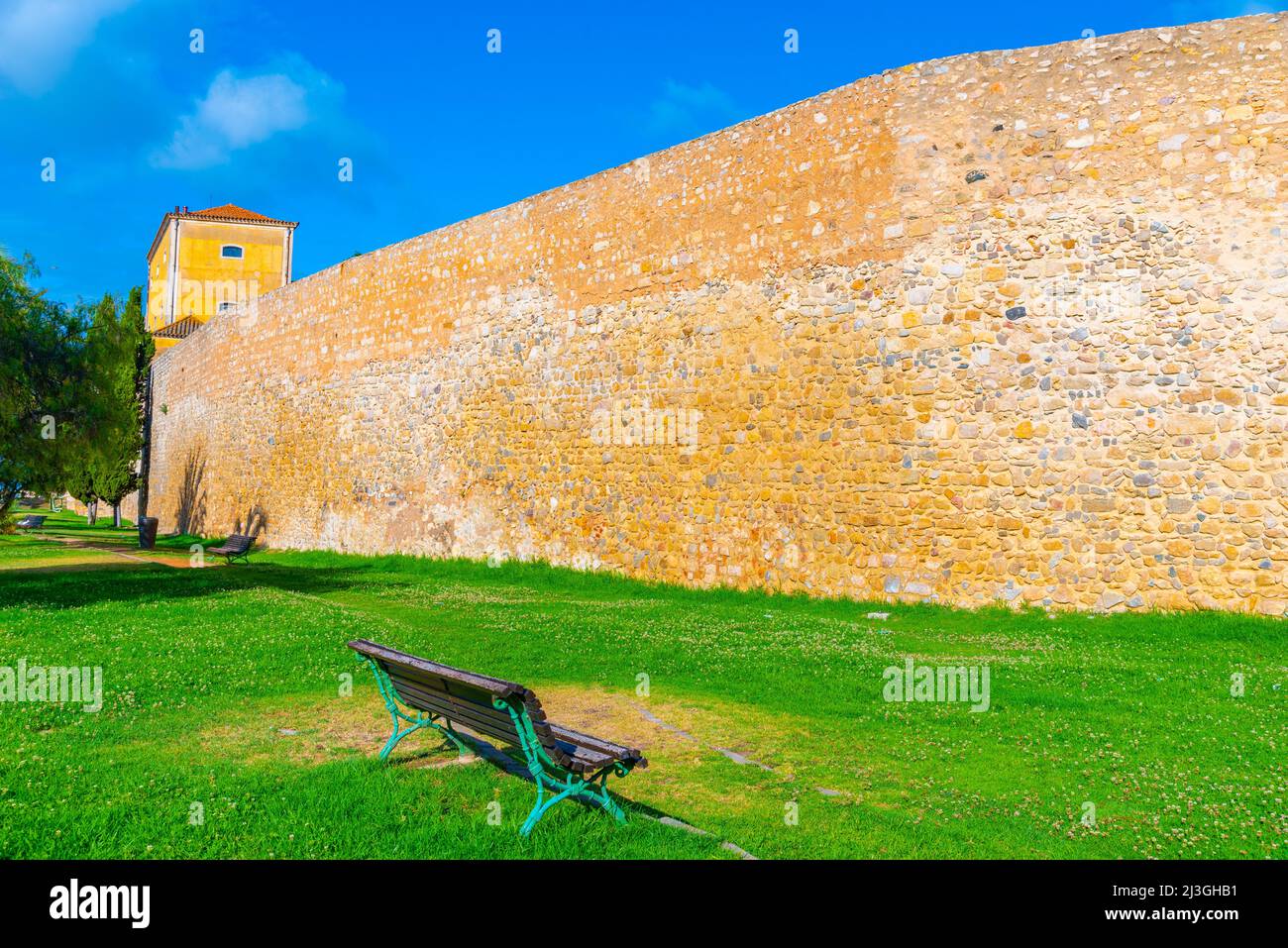 Castle in Portuguese town Faro Stock Photo - Alamy