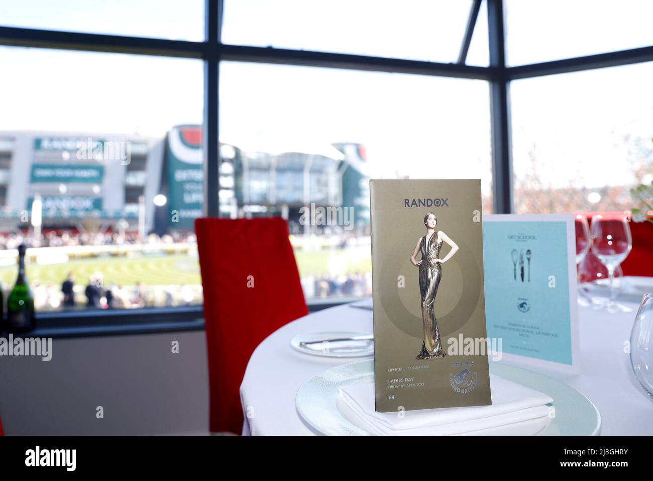 View of the parade ring from inside The Art School hospitality suite ...