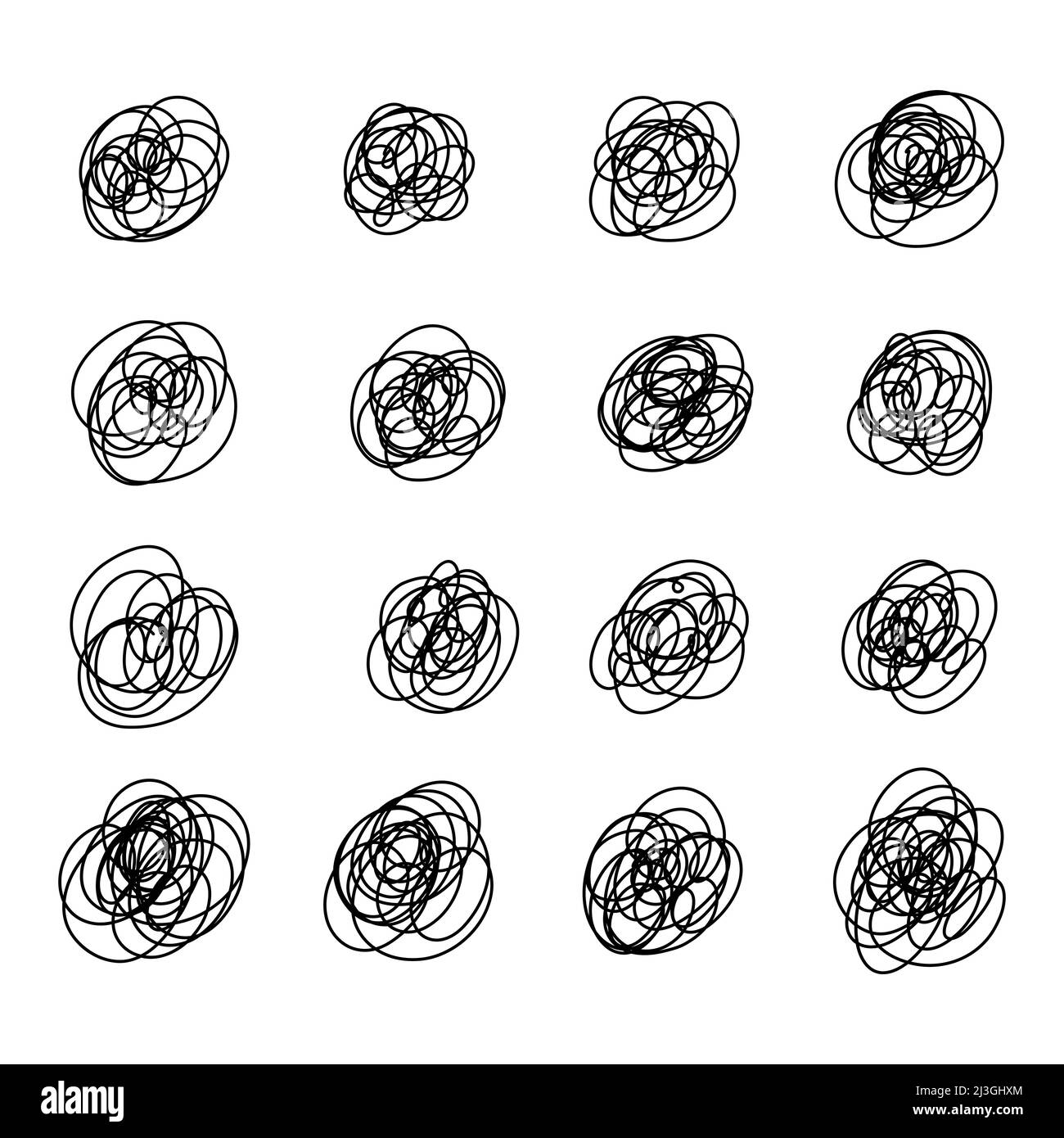 Complex line. Complicated way. Messy ball concept. Loading idea vector ...