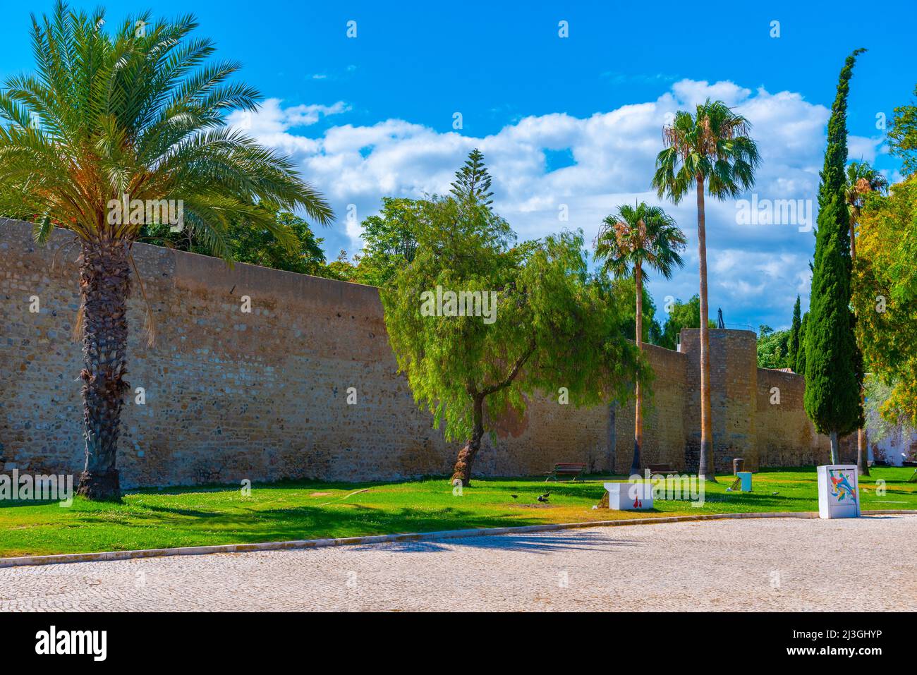 Castle in Portuguese town Faro Stock Photo - Alamy