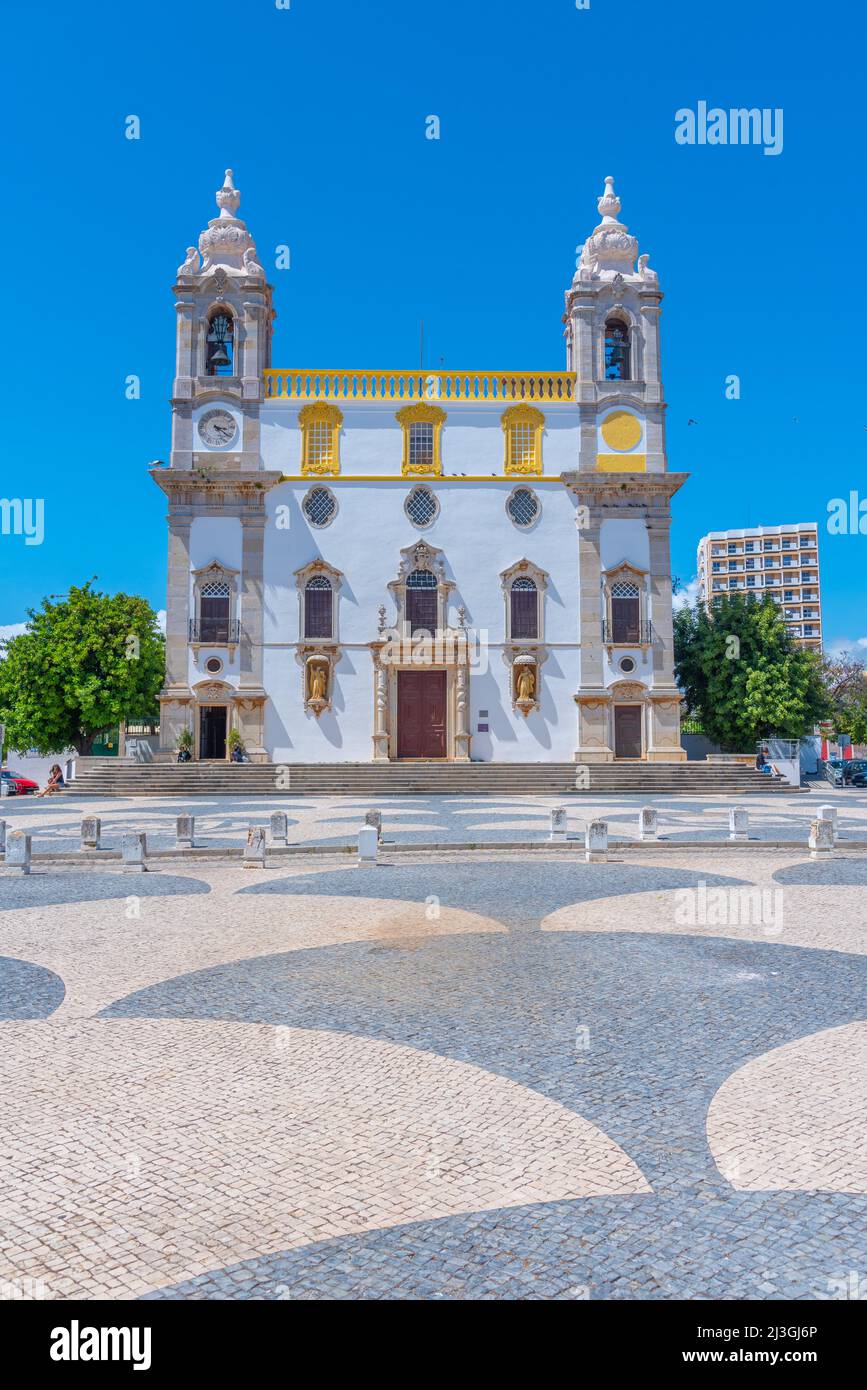 Carmo church with famous capela dos ossos at Faro, Portugal Stock Photo ...