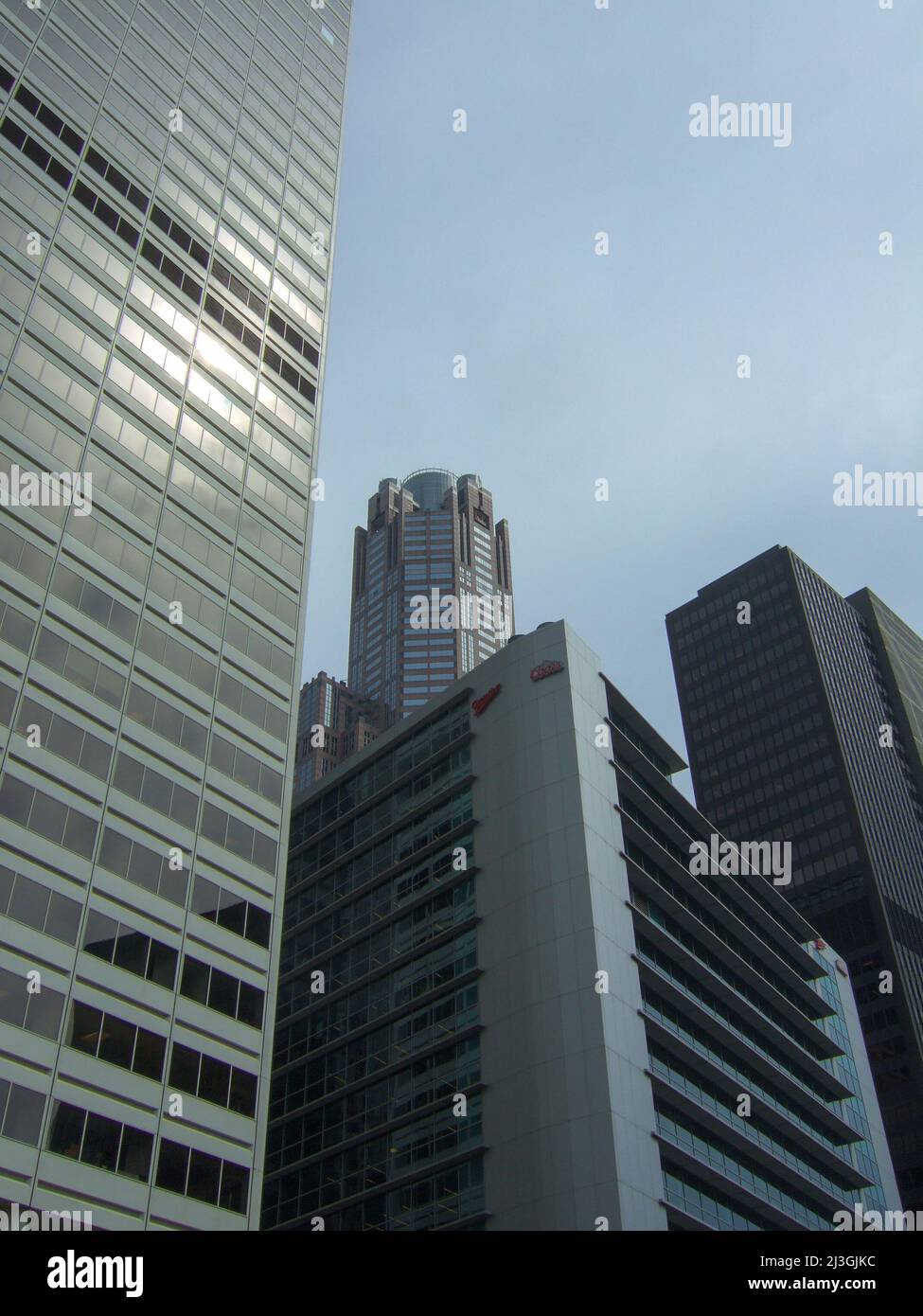 Chicago, USA - April 19 2016: The top of the 311 South Wacker Drive ...