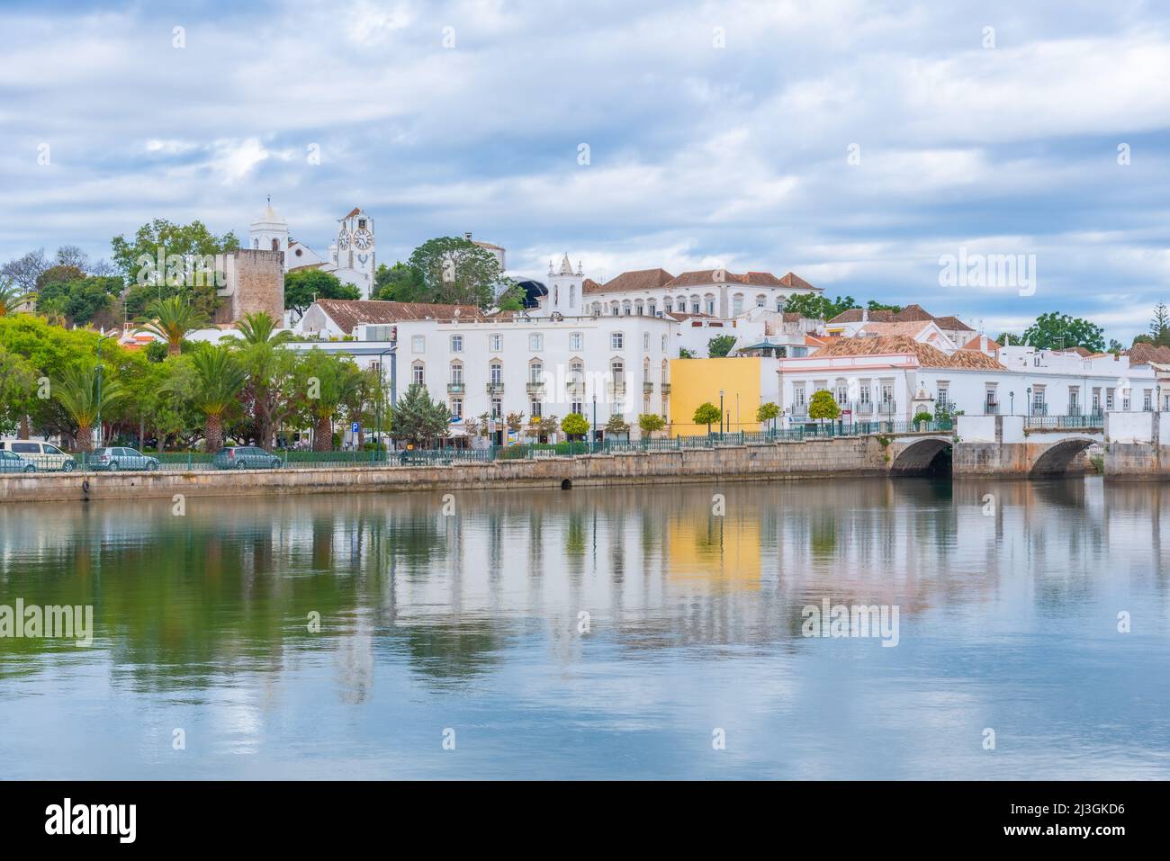 Panorama of Tavira town in Portugal Stock Photo - Alamy
