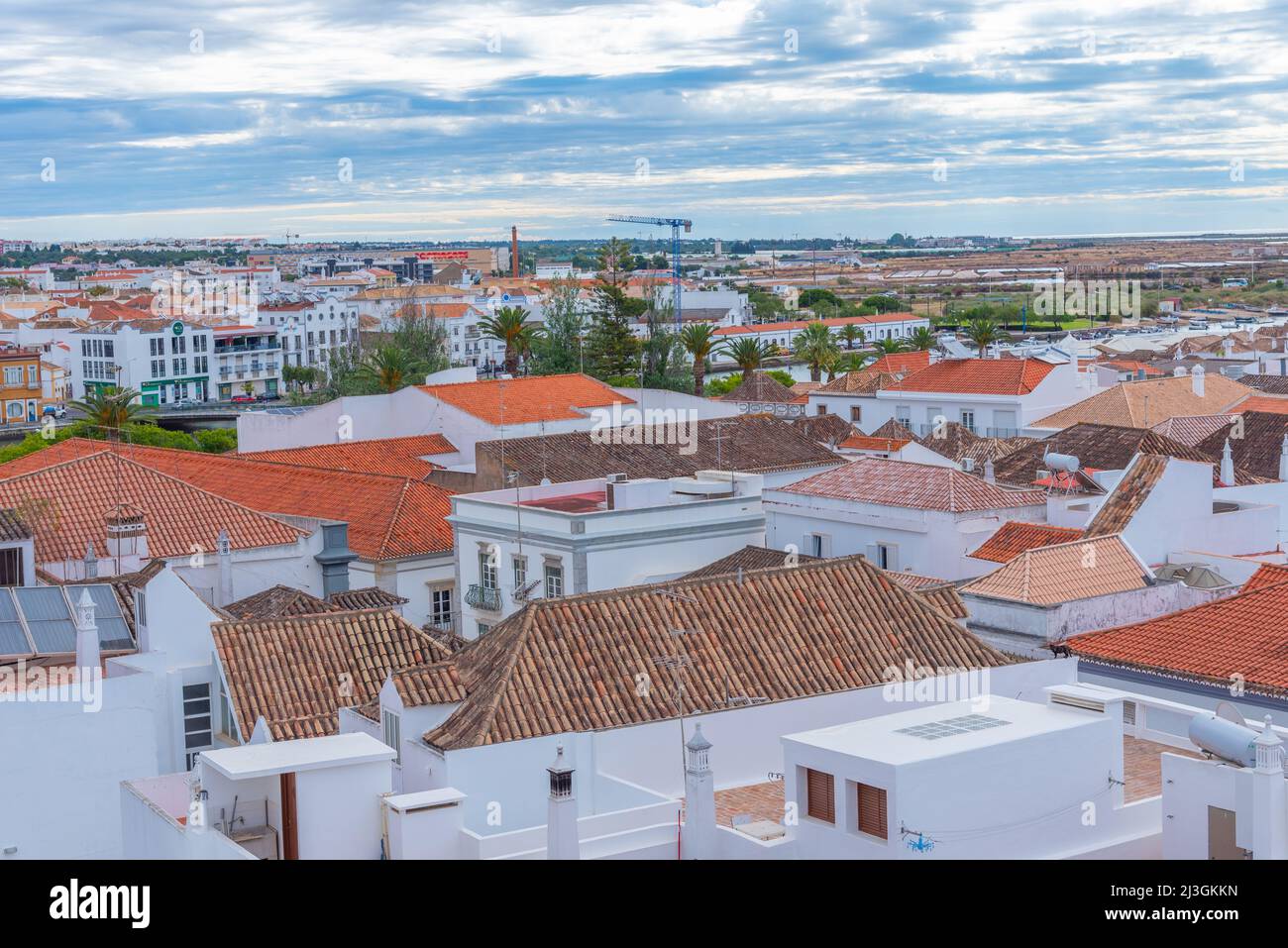 Tavira castle with a garden inside, Portugal Stock Photo - Alamy