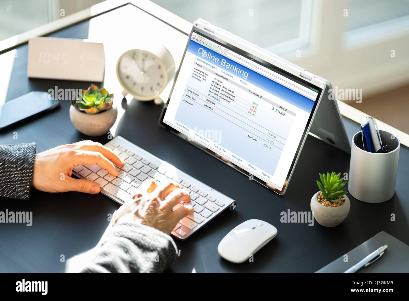 Electronic Bank Balance Statement And Transfer Using Internet Stock ...