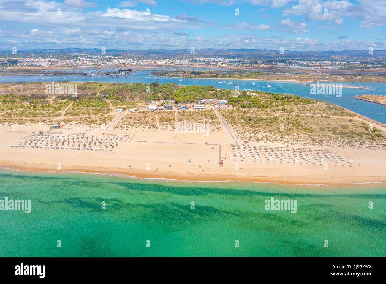 Aerial view of Ilha de Tavira in Portugal Stock Photo - Alamy