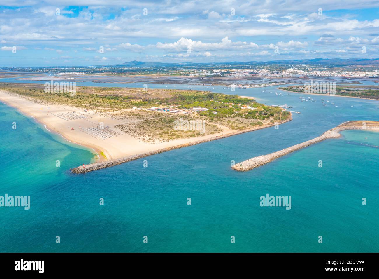Aerial view of Ilha de Tavira in Portugal Stock Photo - Alamy