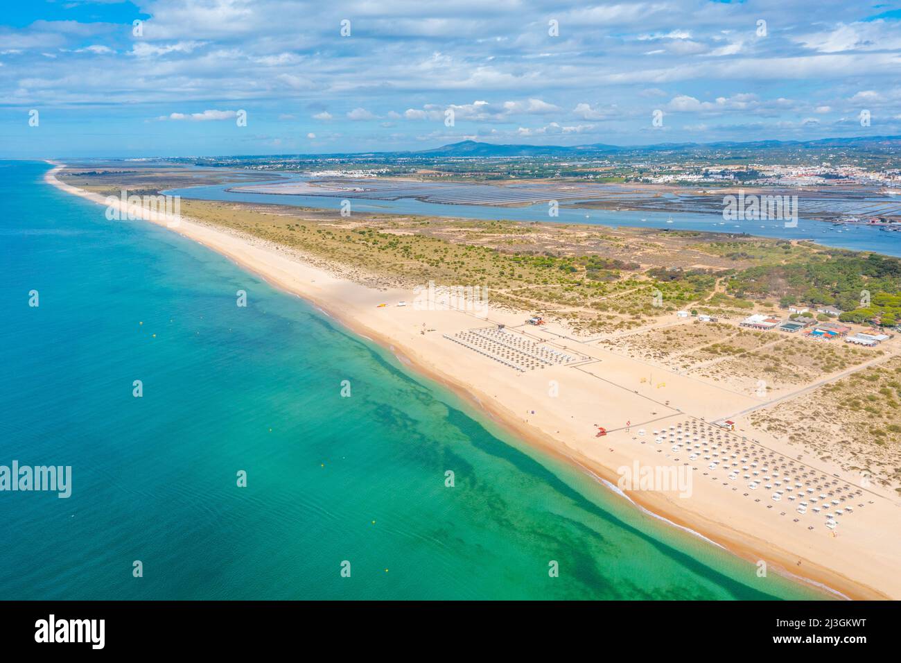 Aerial view of Ilha de Tavira in Portugal Stock Photo - Alamy