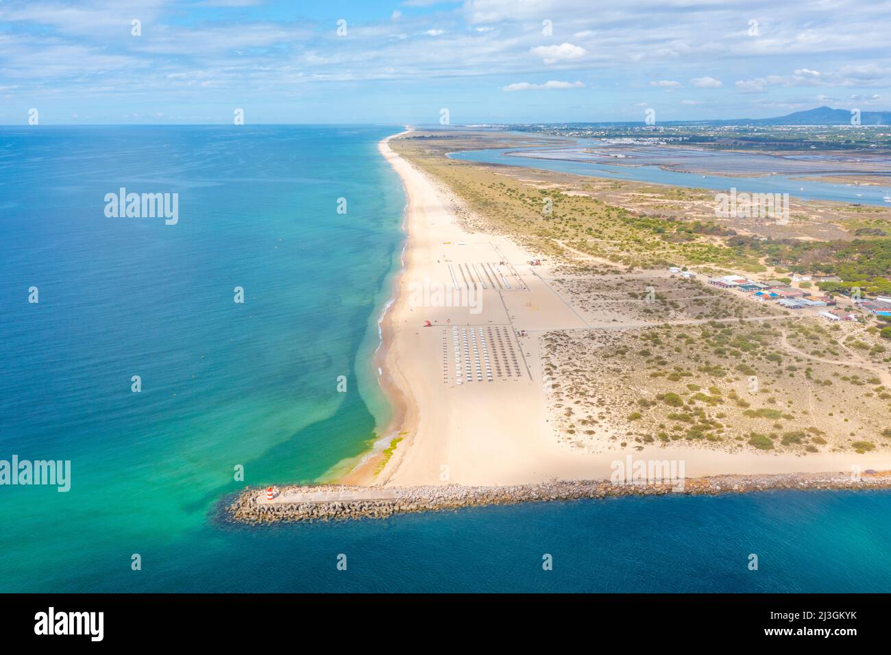 Aerial view of Ilha de Tavira in Portugal Stock Photo - Alamy