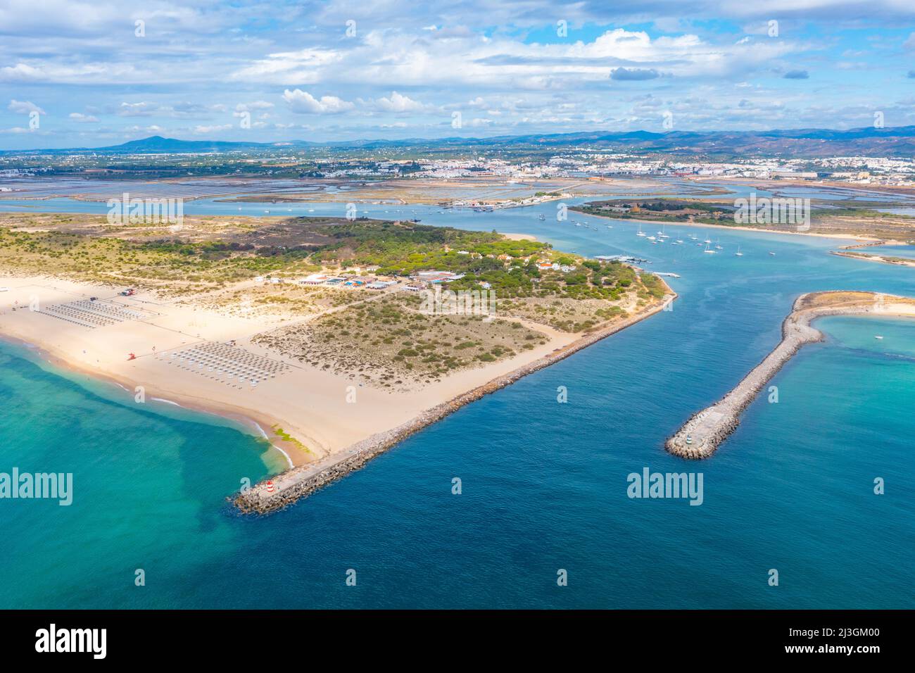 Aerial view of Ilha de Tavira in Portugal Stock Photo - Alamy