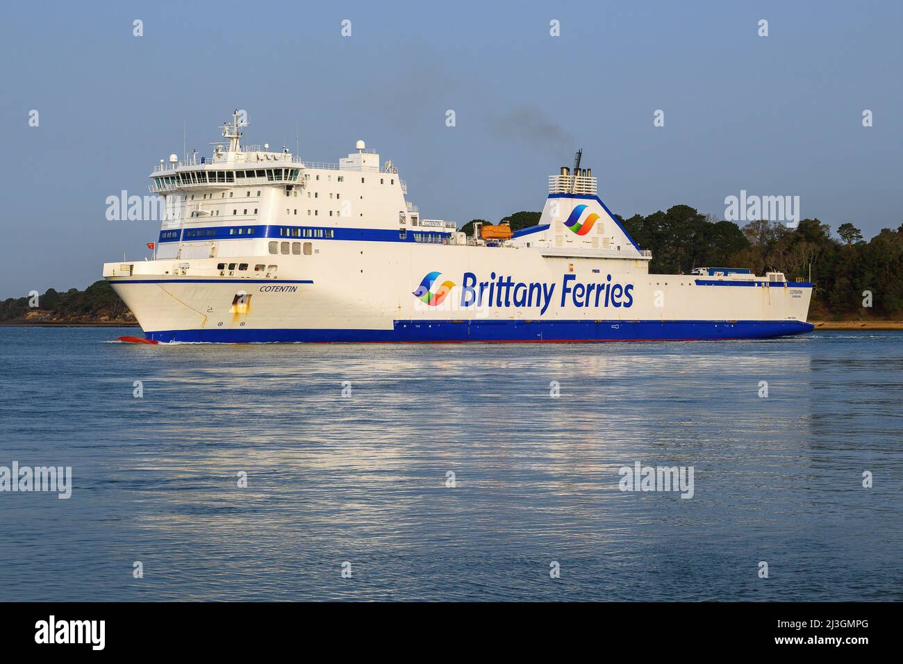 The RO-RO ferry Cotentin is operated by Brittany Ferries, providing ...