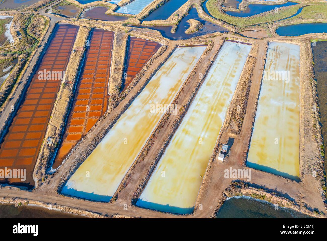 Salt pans at Castro Marim in Portugal Stock Photo - Alamy