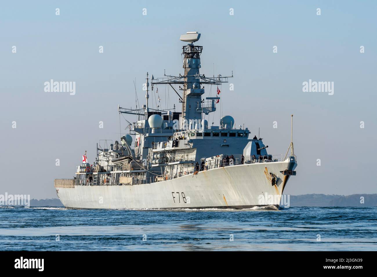 HMS Kent (F78) is a Type 23 frigate operated by the Royal Navy - April ...
