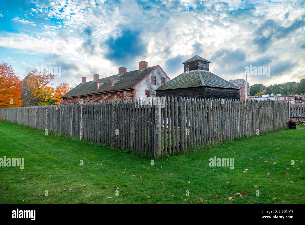 AUGUSTA, ME, USA - OCTOBER 16, 2021: Old landmark Fort Western, former ...