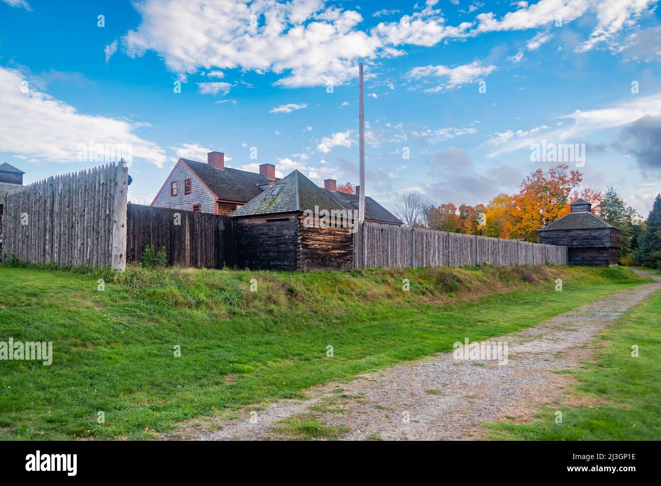 AUGUSTA, ME, USA - OCTOBER 16, 2021: Old landmark Fort Western, former ...