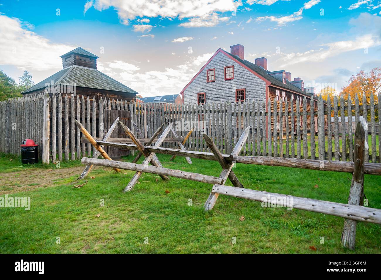 AUGUSTA, ME, USA - OCTOBER 16, 2021: Old landmark Fort Western, former ...