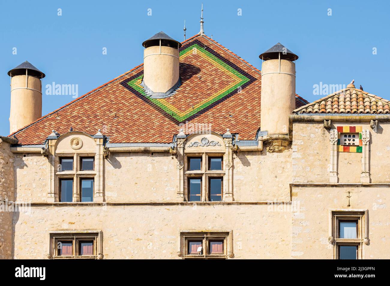France, Alpes-de-Haute-Provence, Château-Arnoux-Saint-Auban, town along ...