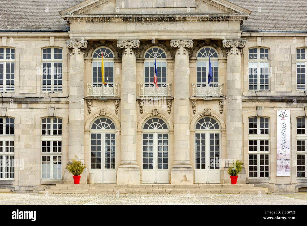 France, Meuse, Commercy, the facade of the main courtyard of the ...